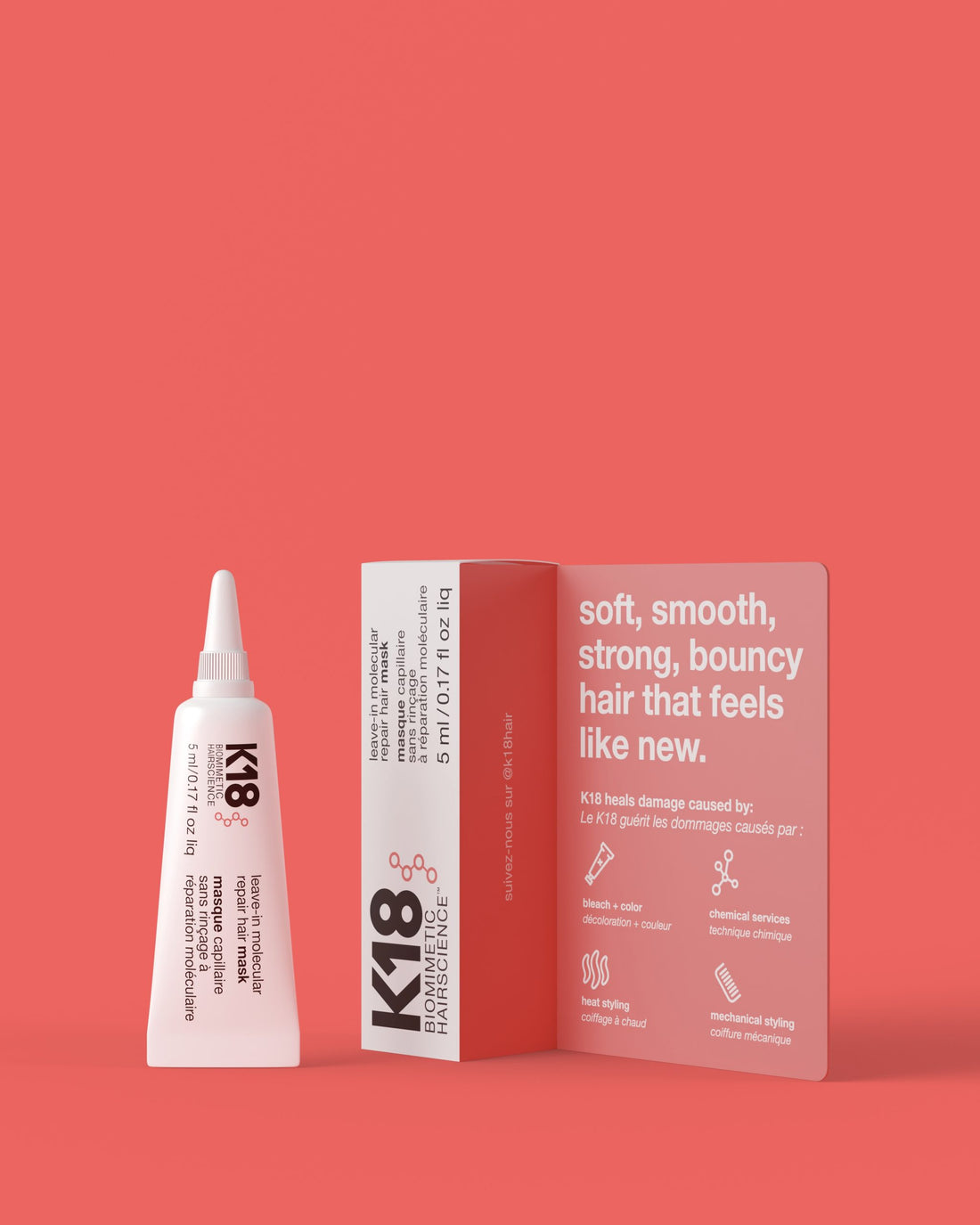 Máscara de reparación molecular leave-in – K18 HAIR CHILE